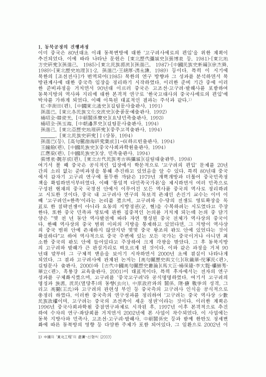 중국의 동북공정 대응방안