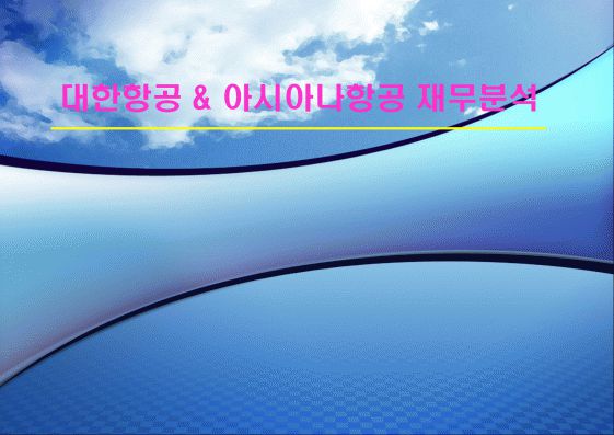 대한항공vs아시아나항공 3년간 재무분석 (05~07년)