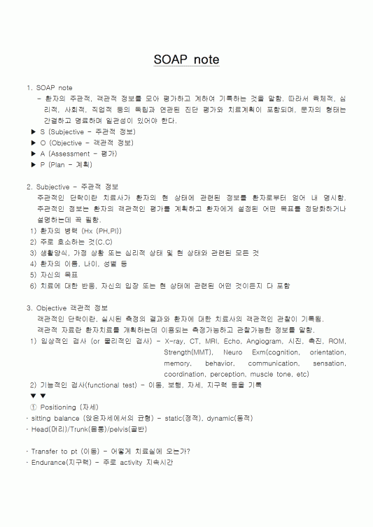 [논문] SOAP NOTE
