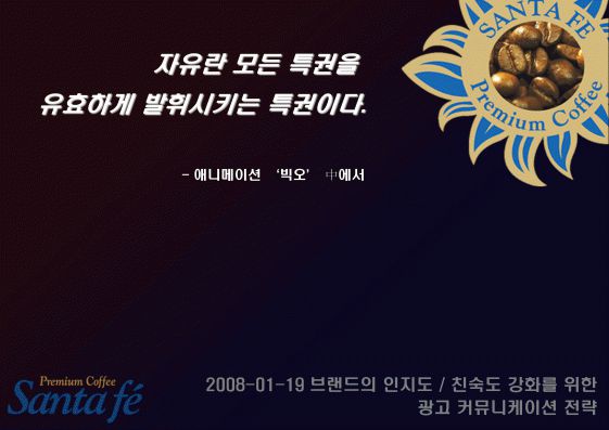 산타페 브랜드(친숙도와 인지도 강화 광고전략)