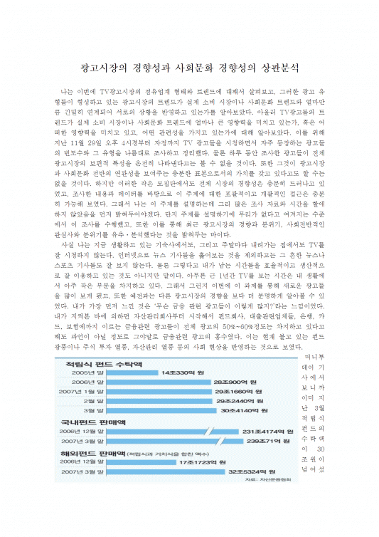 광고 시장의 사회문화적 분석