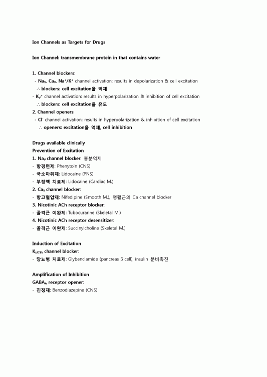 Ion Channel 레포트 자료