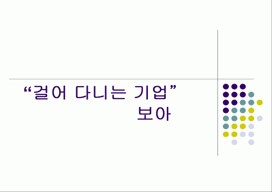 “걸어 다니는 기업” 보아