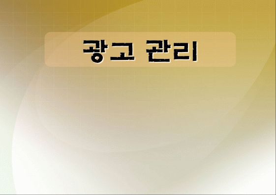 광고 관리 레포트 자료