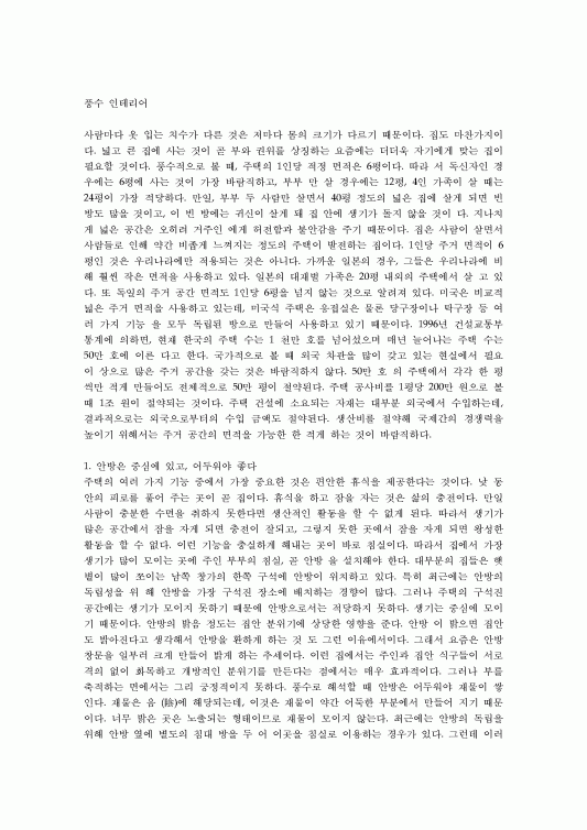 풍수 인테리어