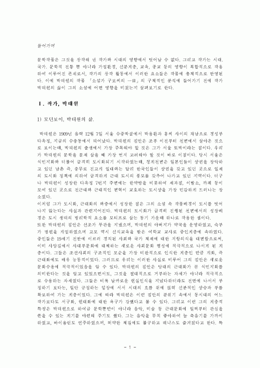 모던보이 박태원- 소설가 구보와 작가 구보