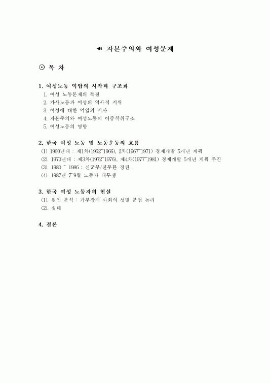 자본주의와 여성문제