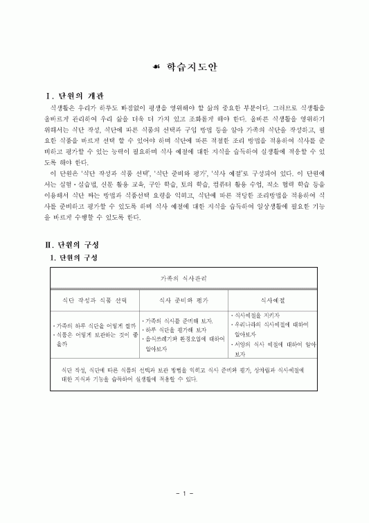 식품첨가물 학습지도안