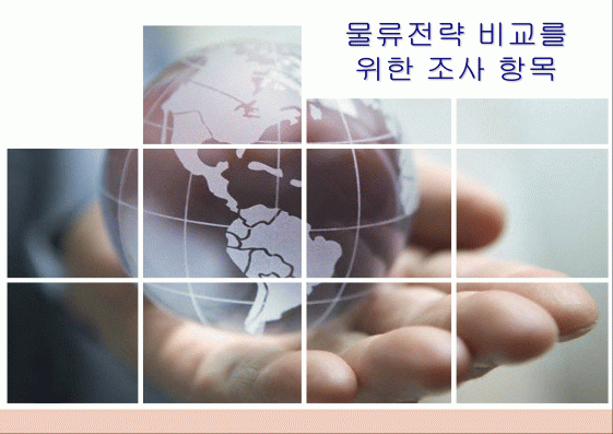 물류전략비교를 위한 조사항목
