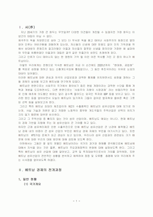 베트남의 경제