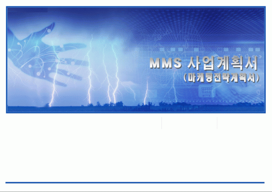 MMS 사업계획서 (마케팅 전략계획서)