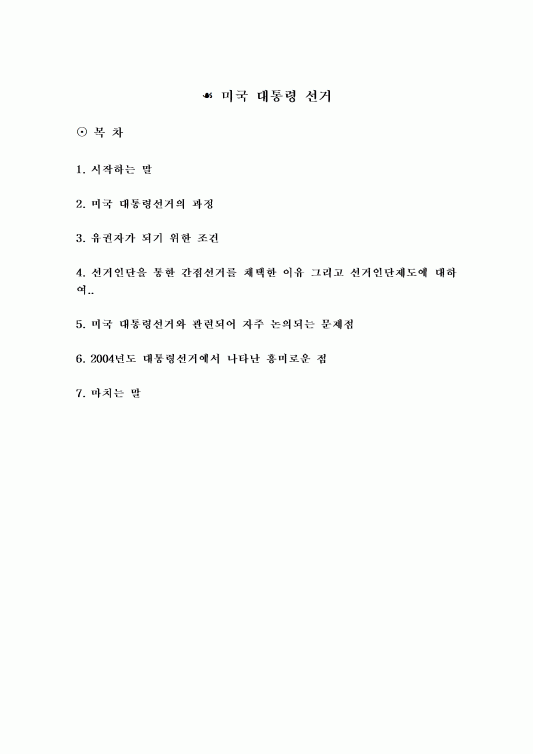 미국 대통령 선거