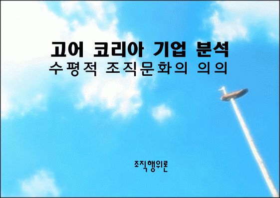 고어코리아의 수평적 조직문화 분석