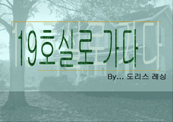 도리스 레싱의 19호실로 가다 분석