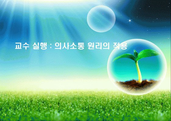 교수 실행 : 의사소통 원리의 적용
