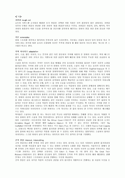 영화 용어 사전