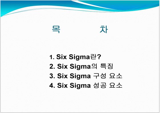 Six-Sigma의 개요