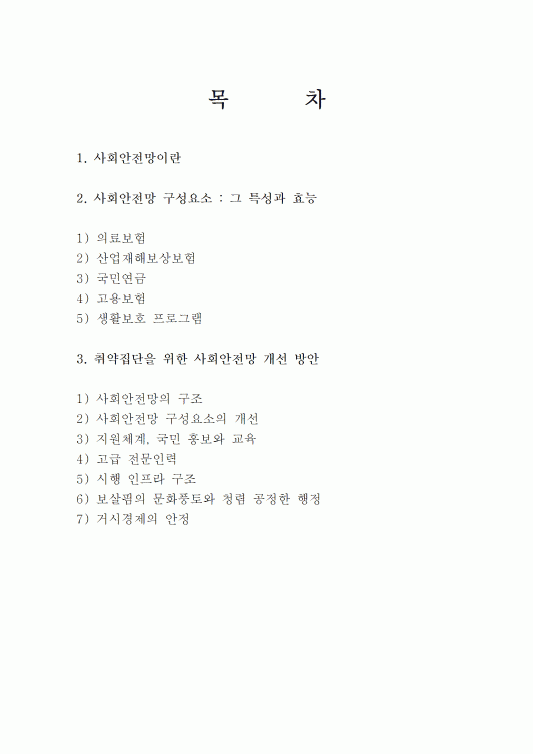사회안전망이란