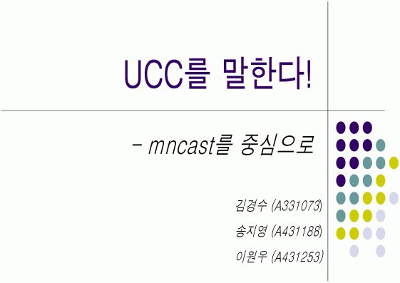 MNCAST(엠엔캐스트)-한국판 유튜브의 성공요인 분석 (피피티 파일)