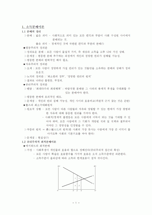 소득분배론과 재분배정책 그리고 국민연금제도