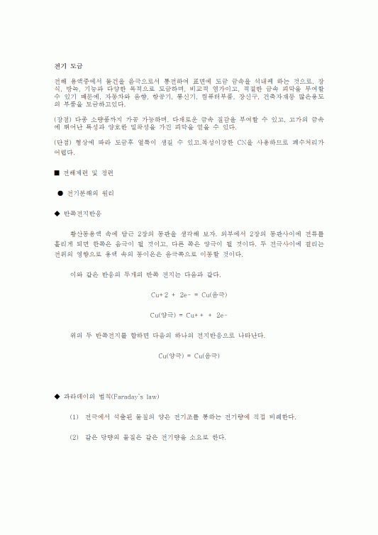 전기 도금 레포트 자료