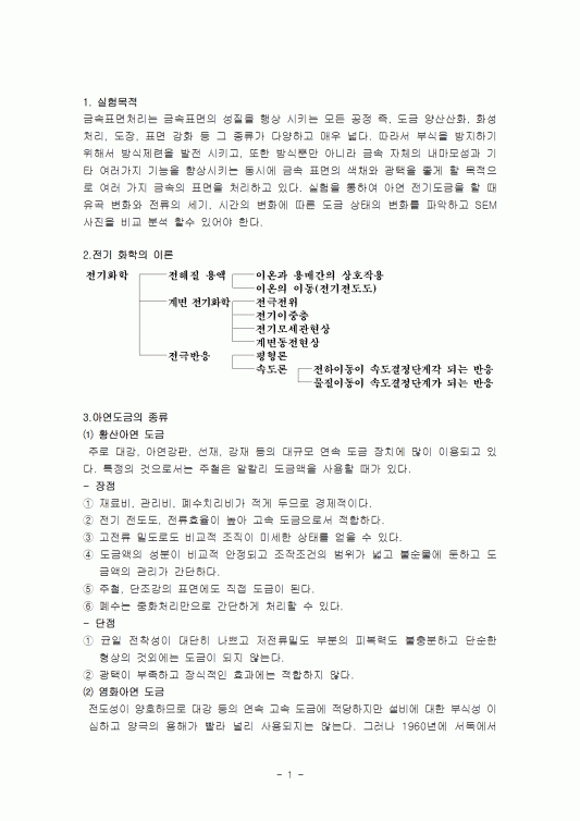아연도금 레포트 자료