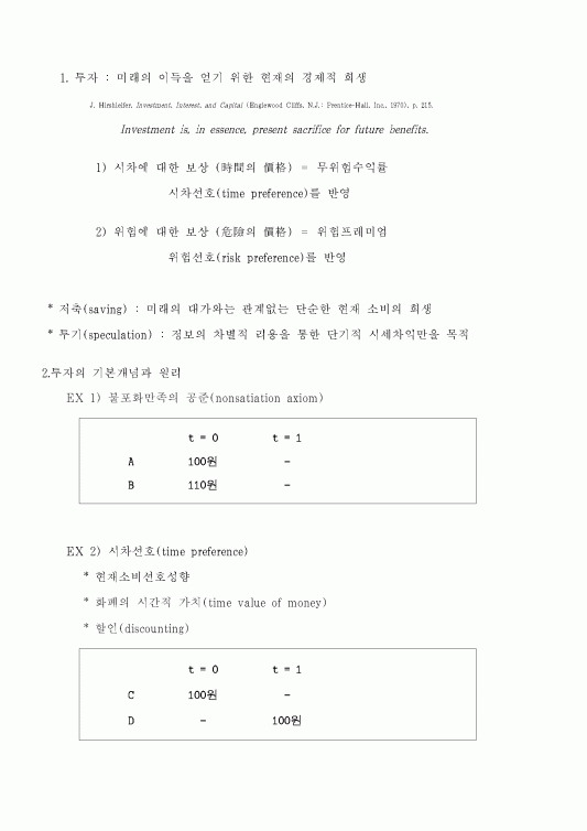 투자의 기초개념