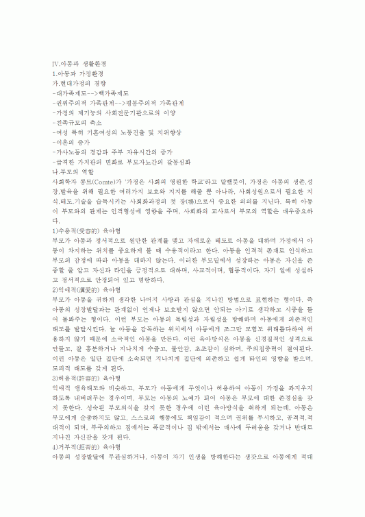 <아동복지>아동과 생활환경