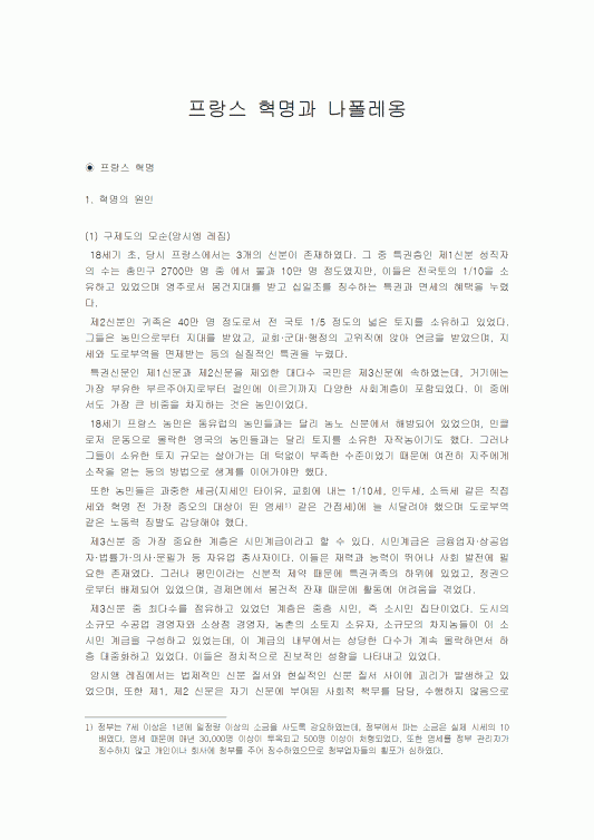 프랑스 혁명과 나폴레옹