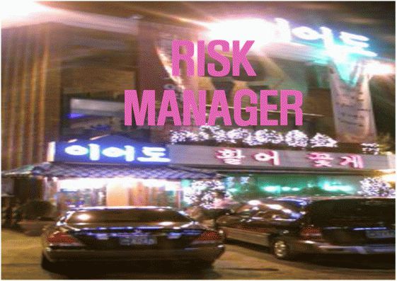 RISK MANAGER - 이어도 휫집