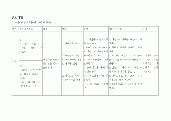 제왕절개 산모 간호과정