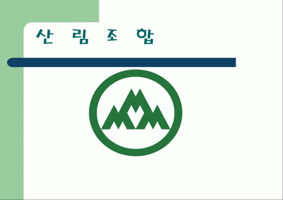산림조합 레포트 자료
