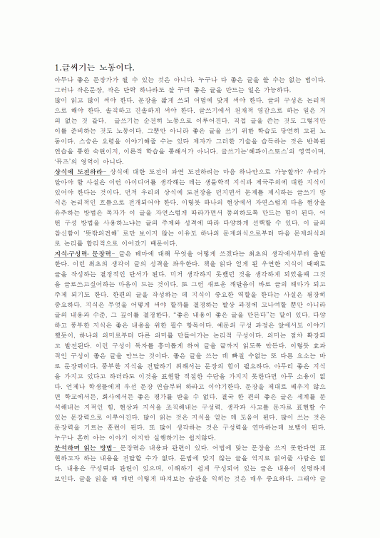 글쓰기 전략 레포트 자료