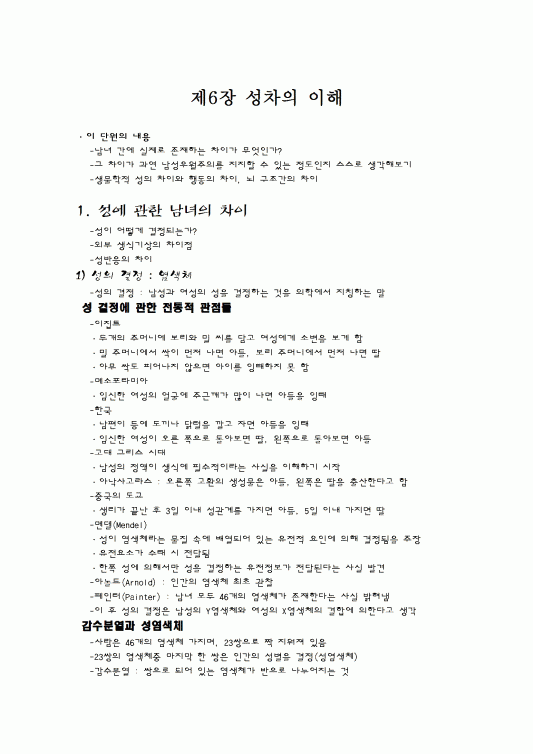 성차의 이해 레포트 자료