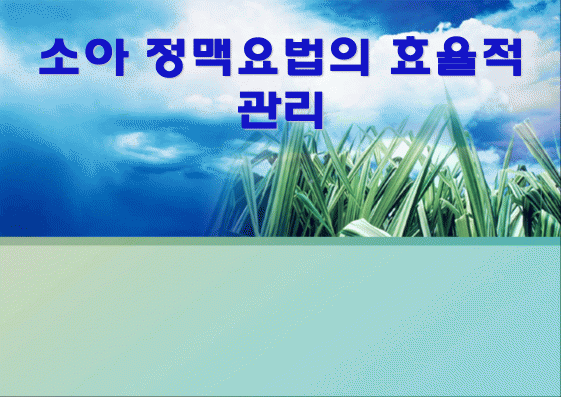 QI 발표 자료 [ 정맥 요법의 효울적 관리 ]