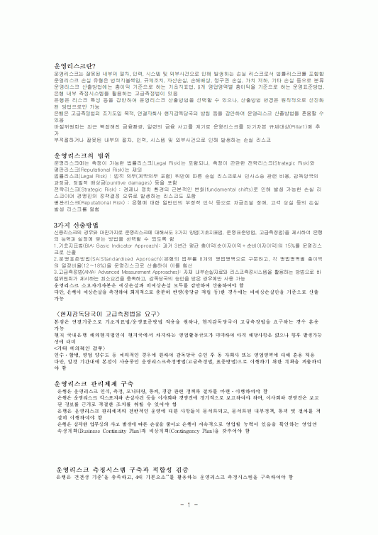 운영리스크란?