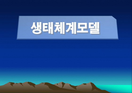 [사회복지론] 생태 체계 모델