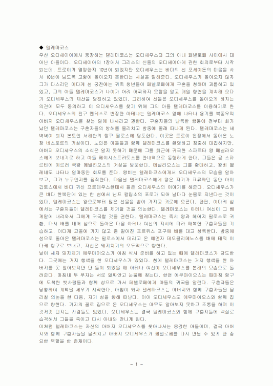 오디세이아 레포트 자료