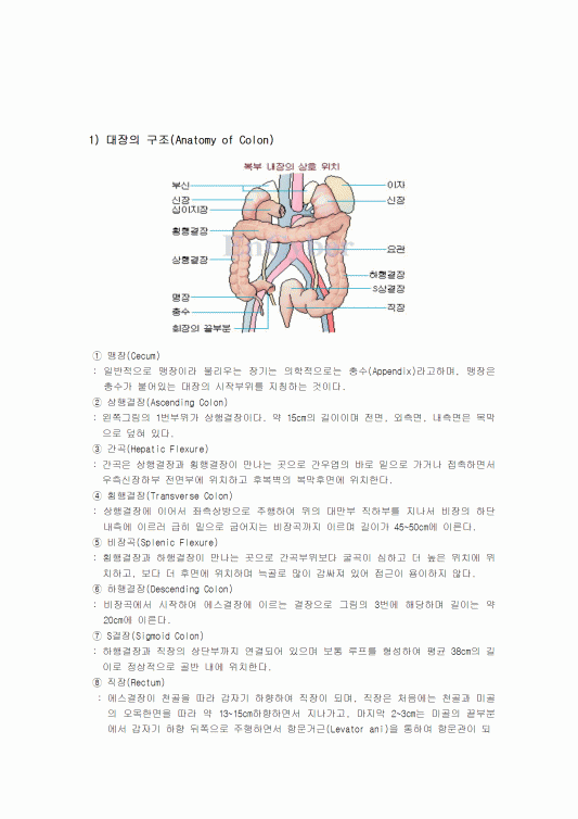 대장암 정리 완결판