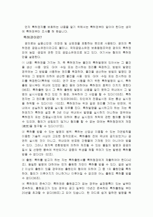 특허권과 특허사례
