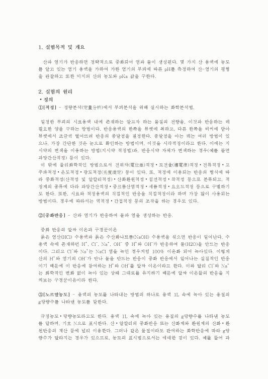 산과 염기의 적정