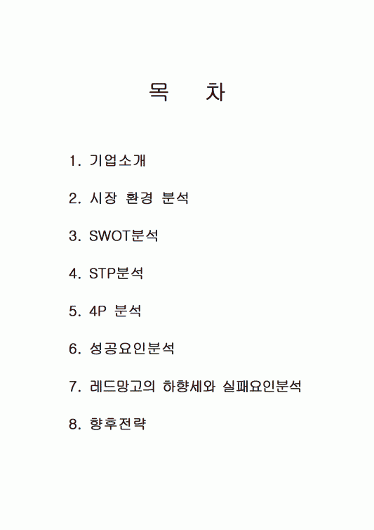 레드망고의 초기 성공요인과 최근 하향세 및 실패요인