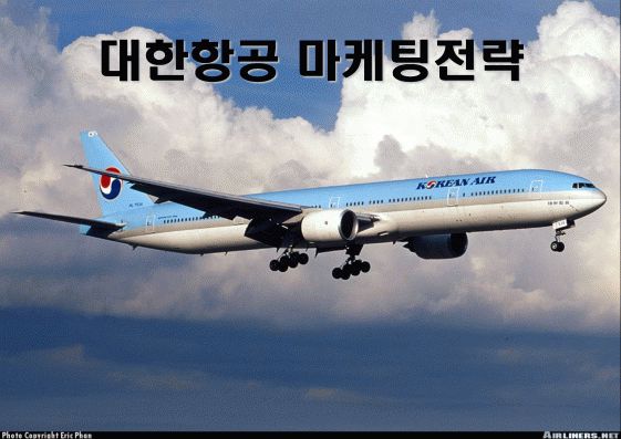 대한항공의 마케팅전략 분석과 향후전망