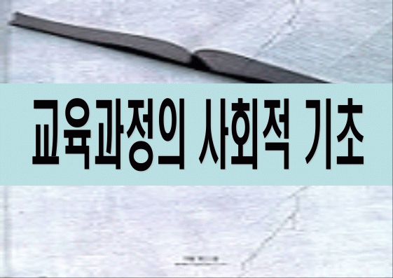 교육과정의 사회적 기초