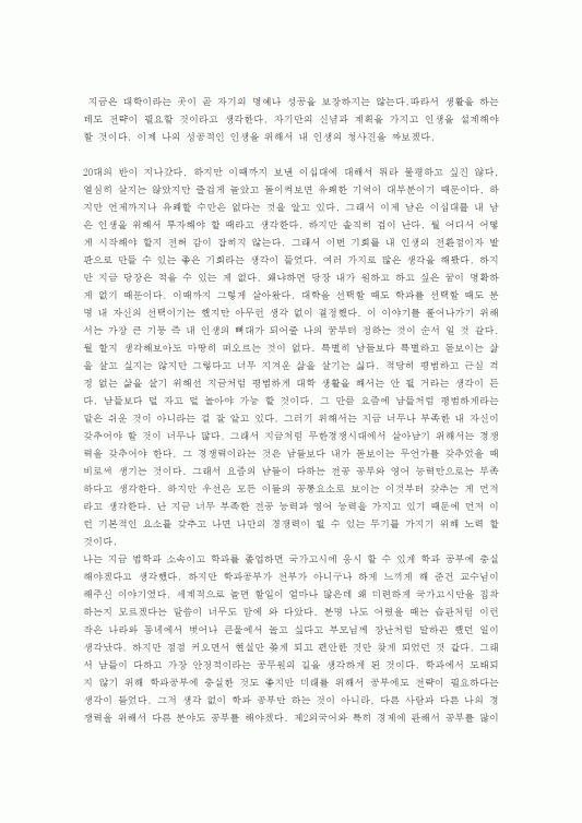 [자기소개서/이력서] 나의 인생설계
