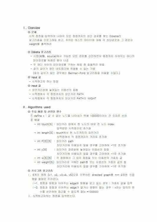 [알고리즘] Dijkstra 알고리즘 프로그래밍