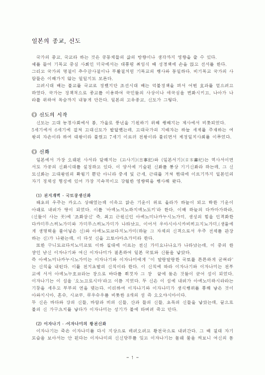 일본의 종교 - 신도