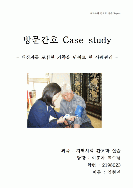 지역사회 방문간호 케이스