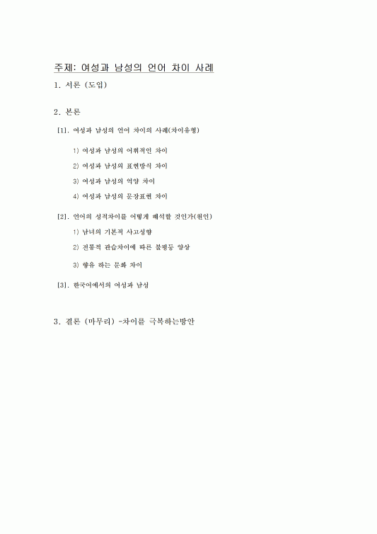여성과남성의언어차이