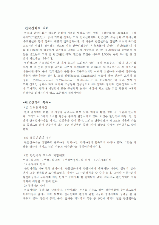 단군신화의 의미와 특징, 현대적 의미